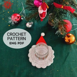 Crochet Coasters Pattern | Santa Claus Coaster | DIY Cute Coaster ...