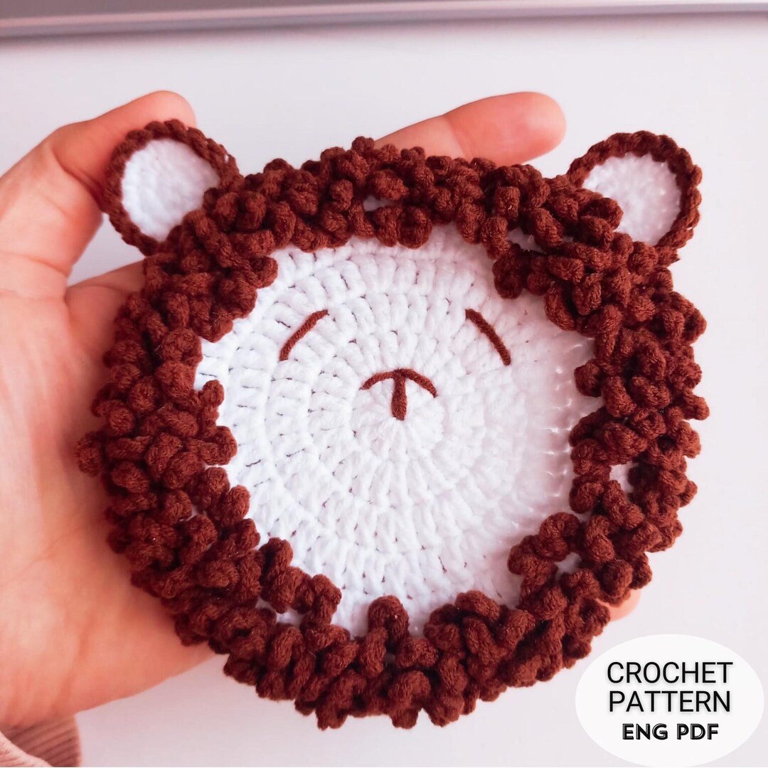 Sheep Coaster Crochet Pattern – Easy Lamb Mug Rug PDF – Cute Farmhouse ...
