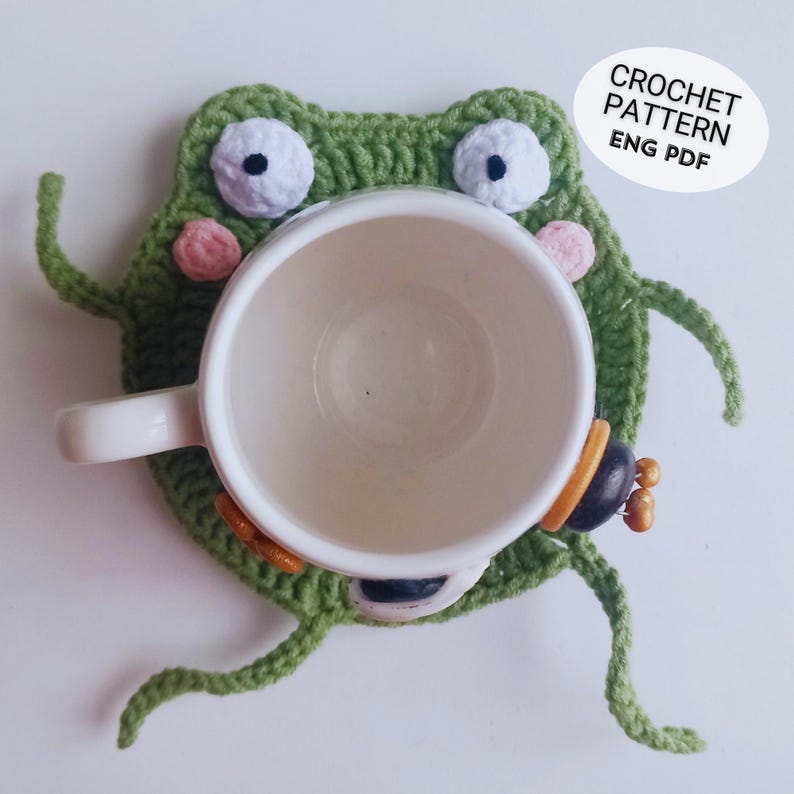 Crochet Frog Coaster Pattern: Easy Farmhouse Decor (english PDF ...