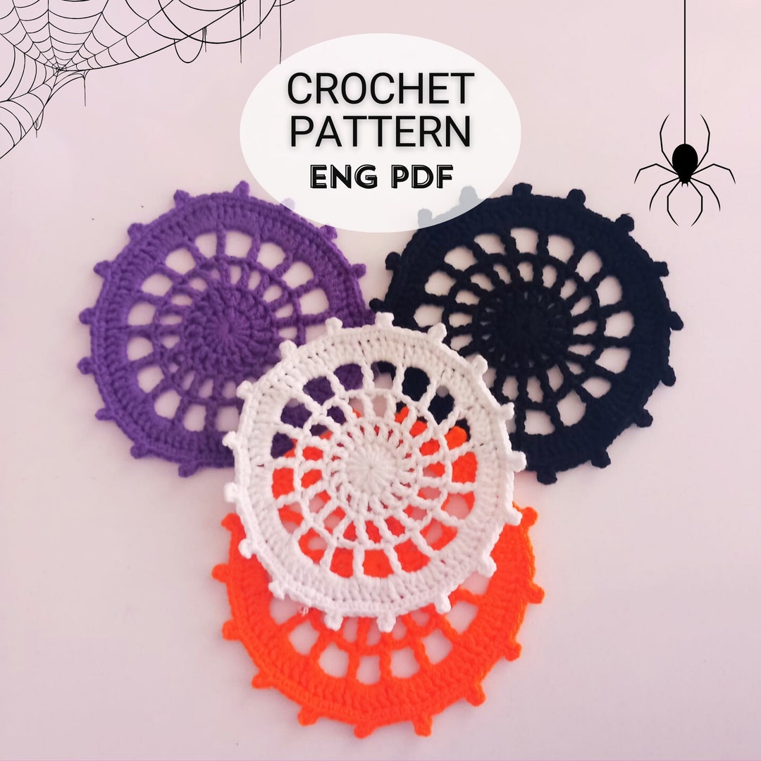 Crochet Spider Web Coaster Patterns Crochet Coasters Pattern | Crochet ...