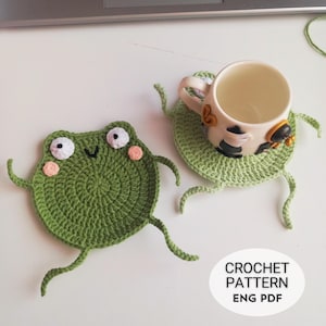 Crochet Frog Coaster Pattern: Easy Farmhouse Decor (english PDF ...