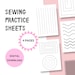 Printable Sewing Practice Worksheets Learn to Sew Practice Sheets ...