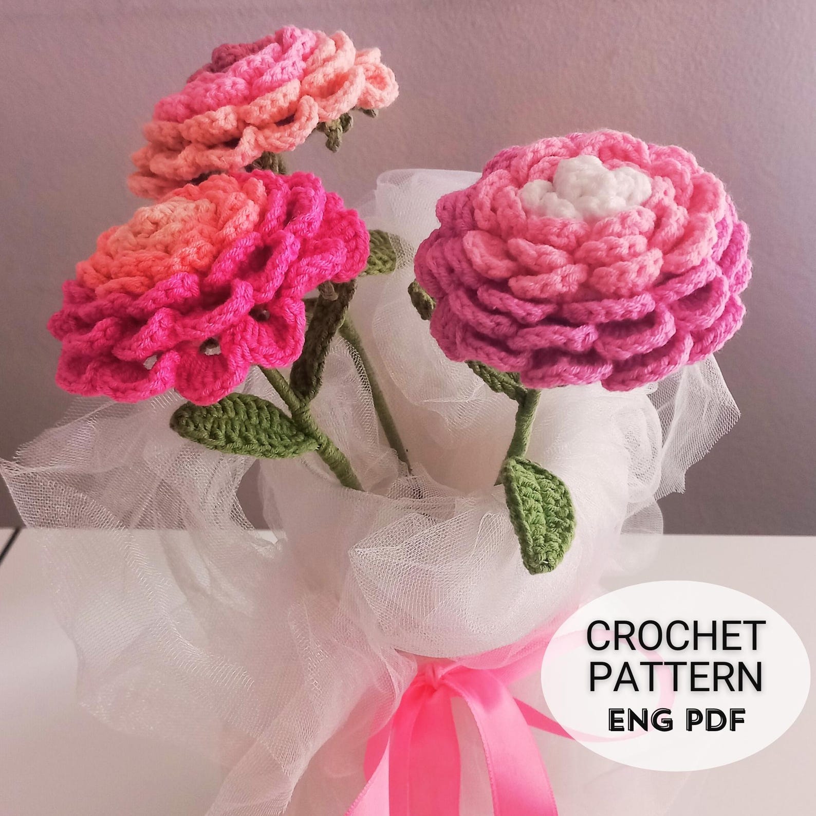 Crochet Camellia Flower Pattern: Easy Amigurumi Bouquet (PDF) - Etsy