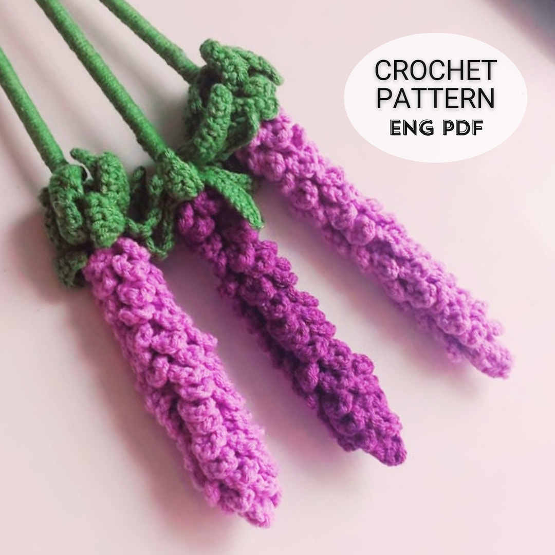 Lavender Crochet Pattern: Flower Bouquet DIY (english PDF) - Etsy