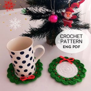 Crochet Coasters Patterns 2 in 1 Christmas Coasters | DIY Cute Coasters ...