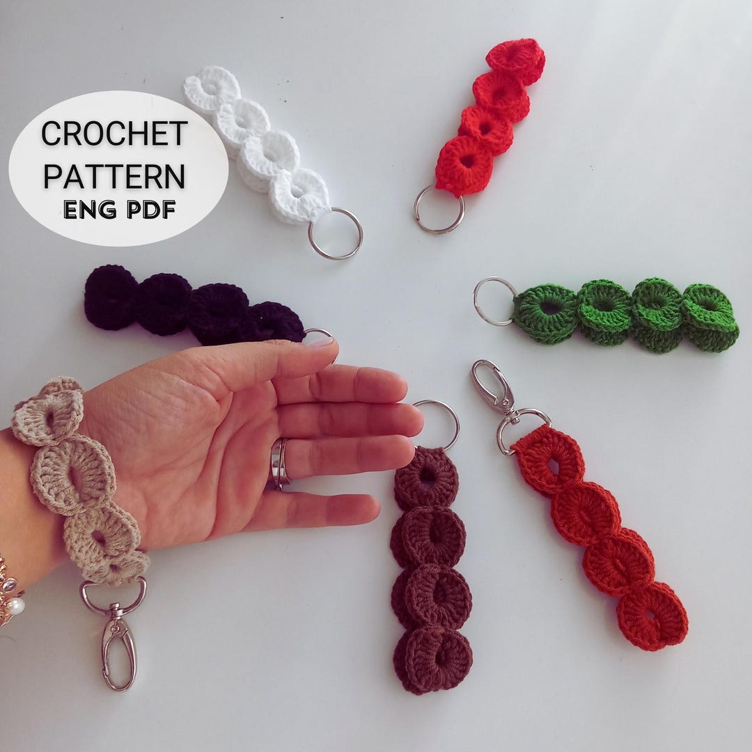 Crochet Lanyard Keychain Pattern and Tutorial – DIY Keychain - Handmade ...