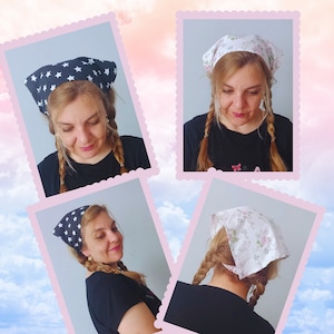 Head Scarf Bandana Pattern EASY for Beginners | Headband Pattern Sewing ...