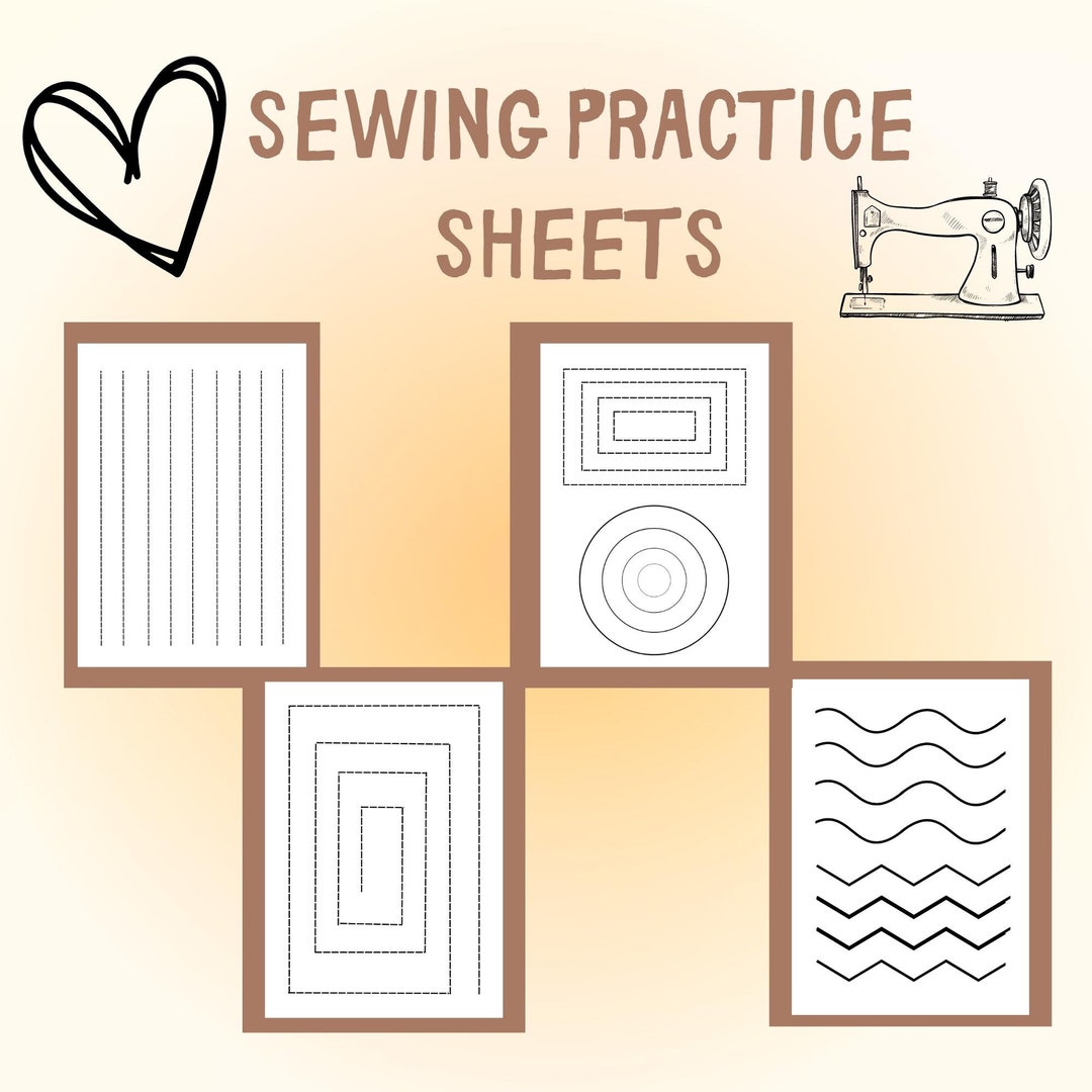 Printable Sewing Practice Worksheets | Learn to Sew Practice Sheets ...