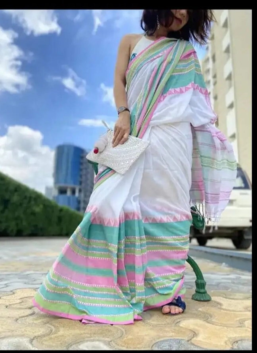 Indian Traditional Bengal Exclusive Soft Cotton Begompuri Sharee With ...