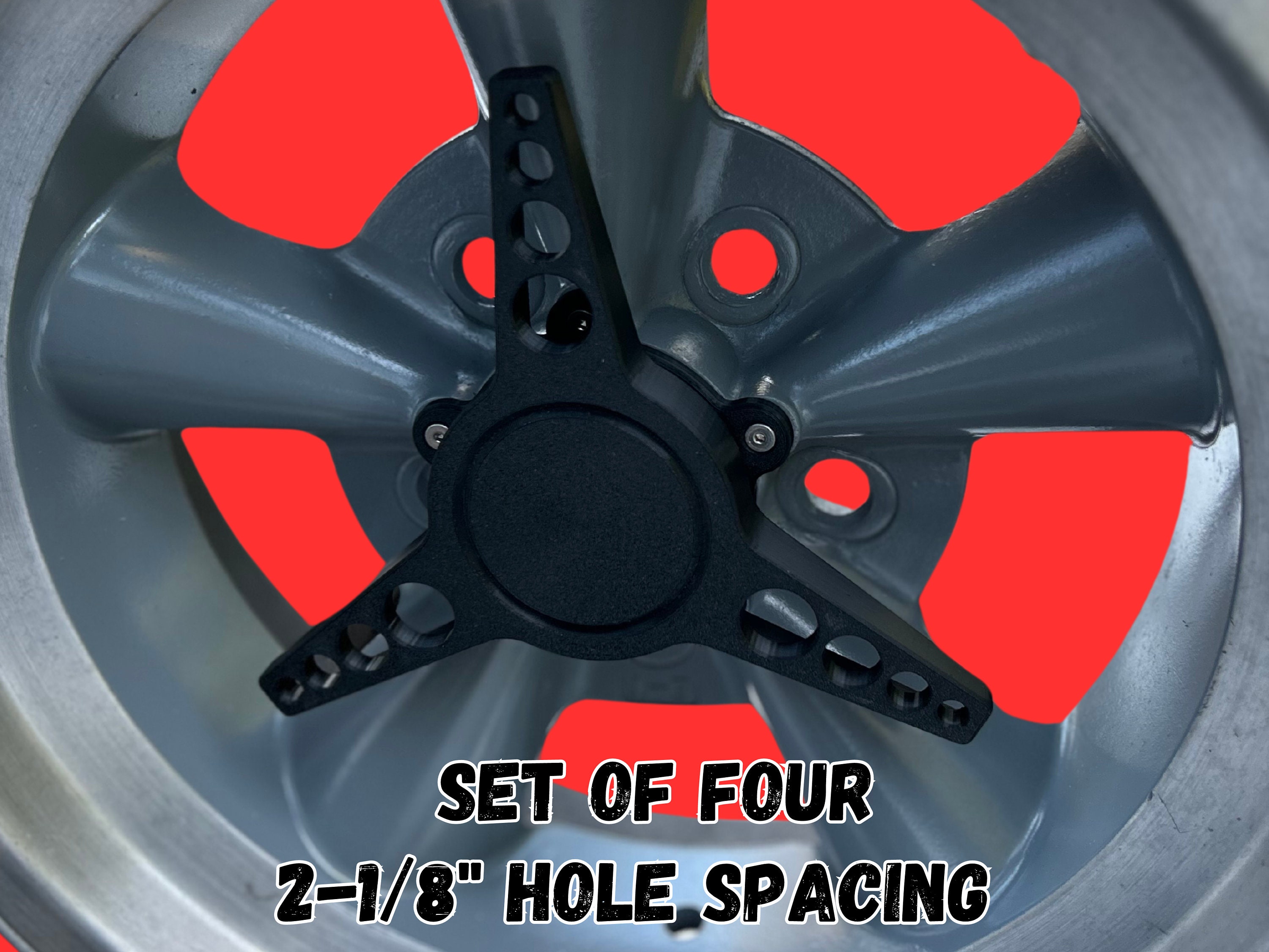 Knock off Tri-bar Spinner Center Cap Set for ET Wheels 2-1/8" Hole ...