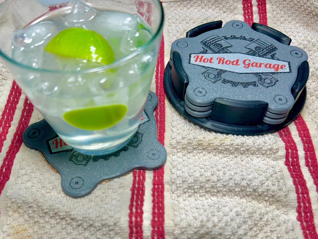 Drink Coasters Hot Rod Inspired Torq Thrust Wheels Car Guy Car Girl ...