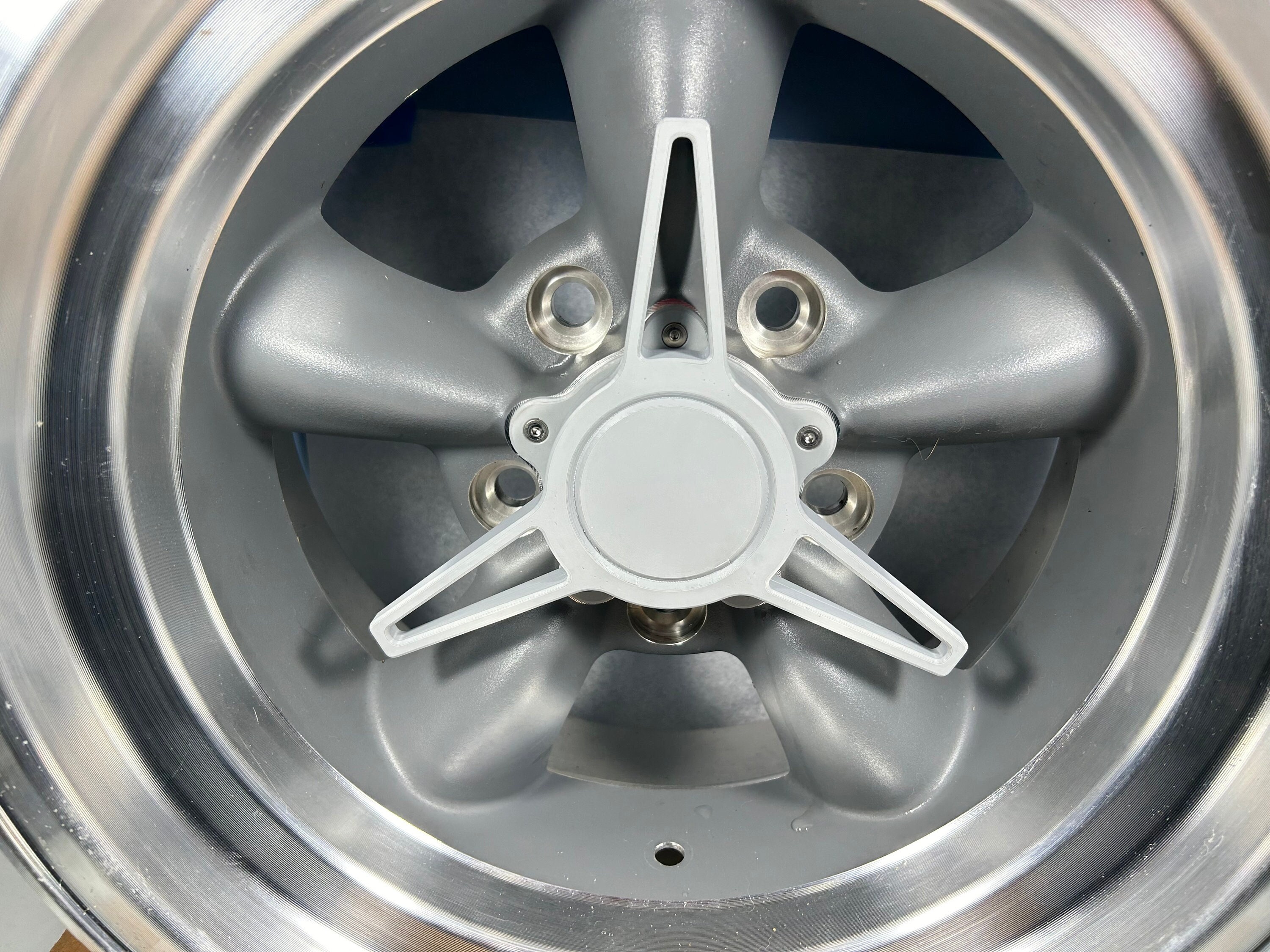 Torq Thrust Knock off Center Cap Set for American Racing Wheels Tri Bar ...