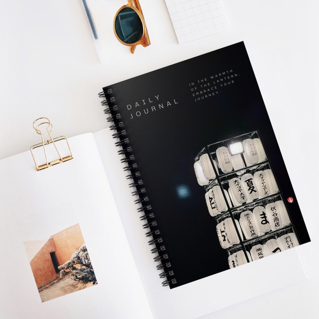 Japanese Lantern Art Print Spiral Notebook: Elegant Cultural Decor - Etsy