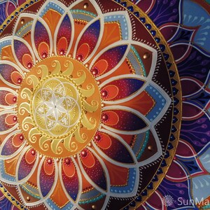 Indian Mandala, Original Hand Painted 50 Cm Mandala on Wood - Etsy