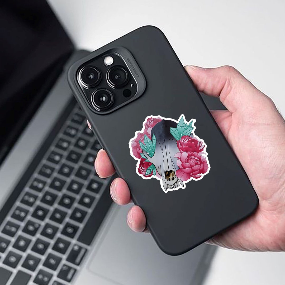 Magnet: Fox Skull and Peonies Decor Fox Skull Magnet Floral - Etsy