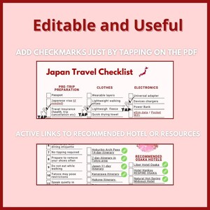 Ultimate Japan Travel Checklist: Digital & Printable - Etsy