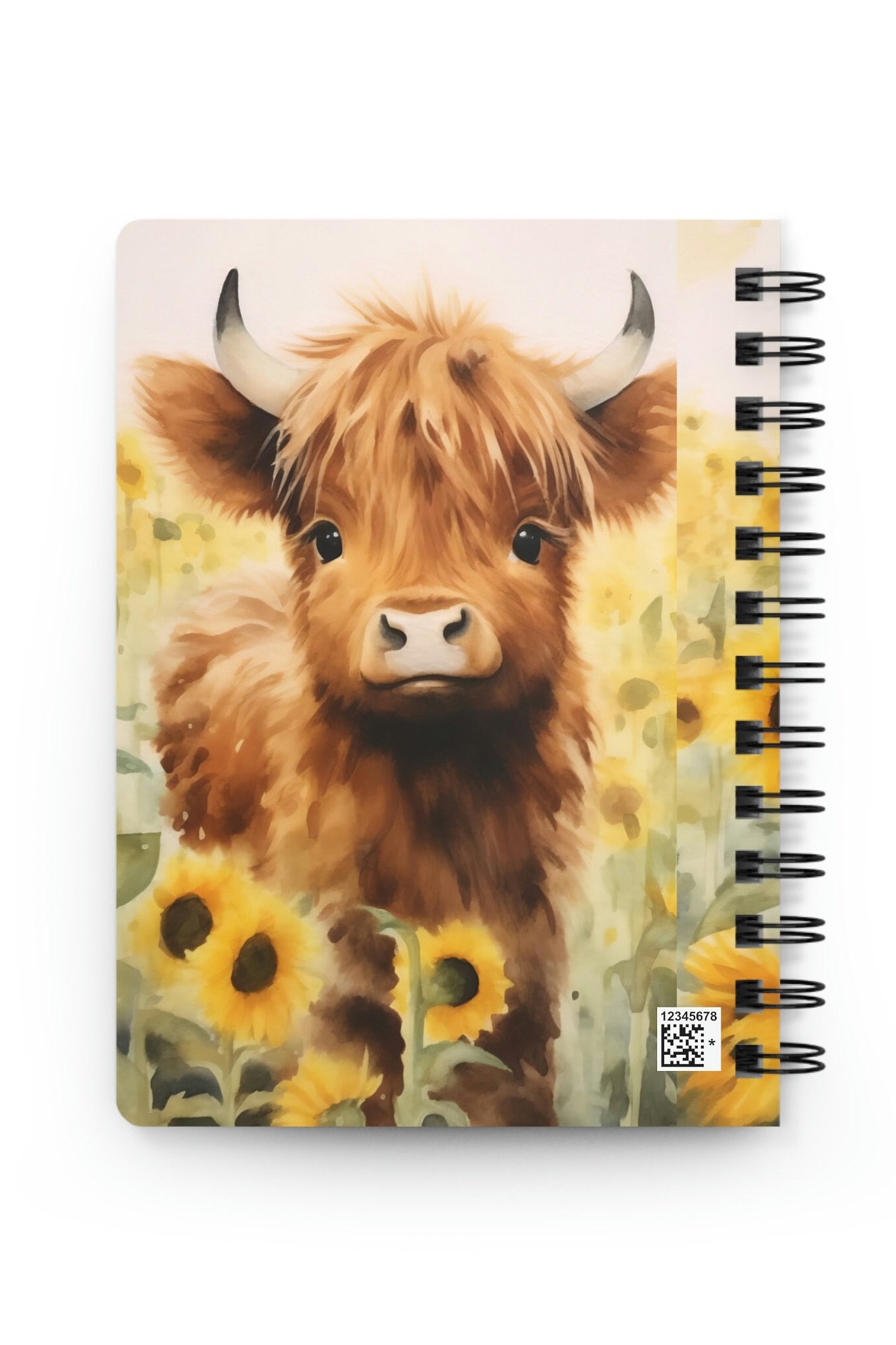Highland Baby Cow Journal, Watercolor Highland Cow Journal, Gifts ...