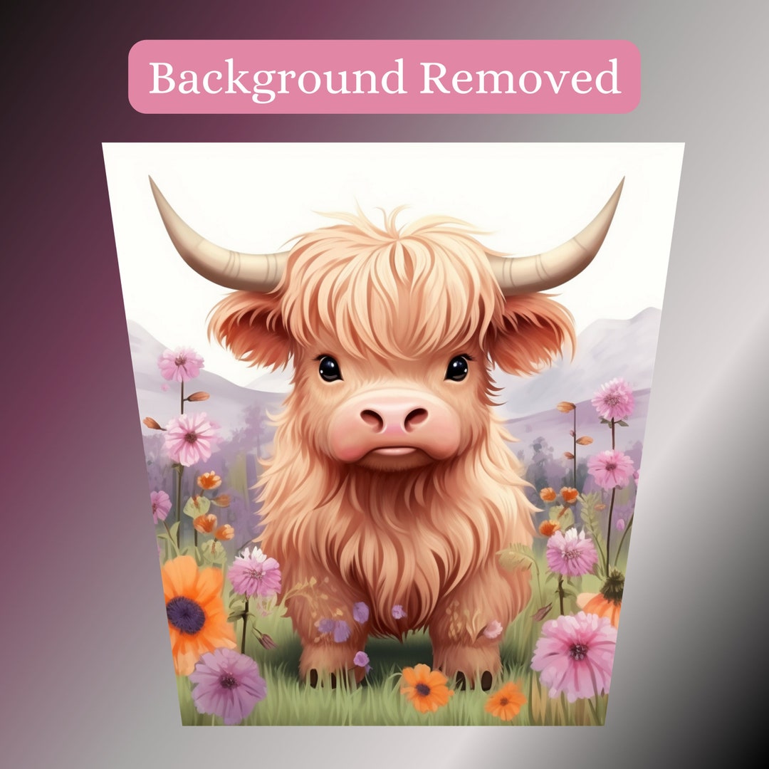 Digital Download Highland Cow Bundle 4 PNG & 4 SVG Digital Files, Bonus ...