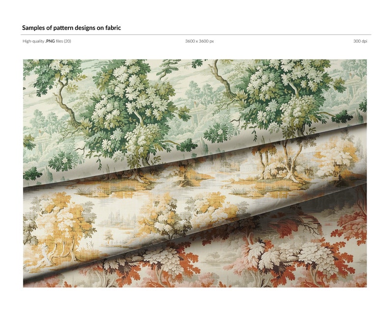 Vintage Digital Papers, Toile De Jouy Art, Fantasy Kingdom Patterns ...