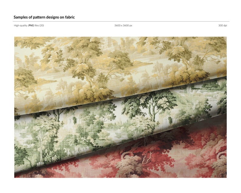 Vintage Digital Papers, Toile De Jouy Art, Fantasy Kingdom Patterns ...