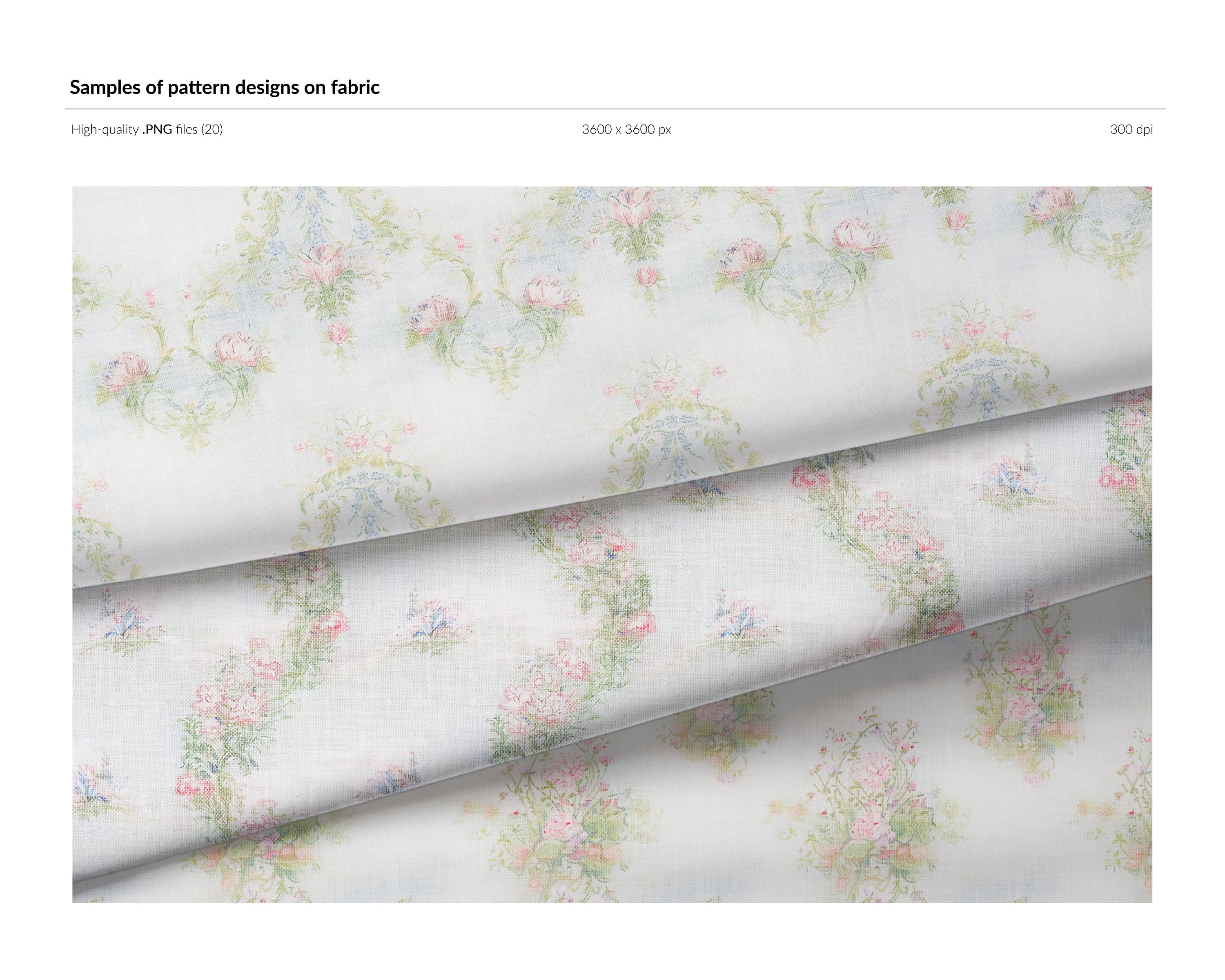 Cottagecore Digital Papers, Pastel Renaissance, Vintage Floral Fabric ...