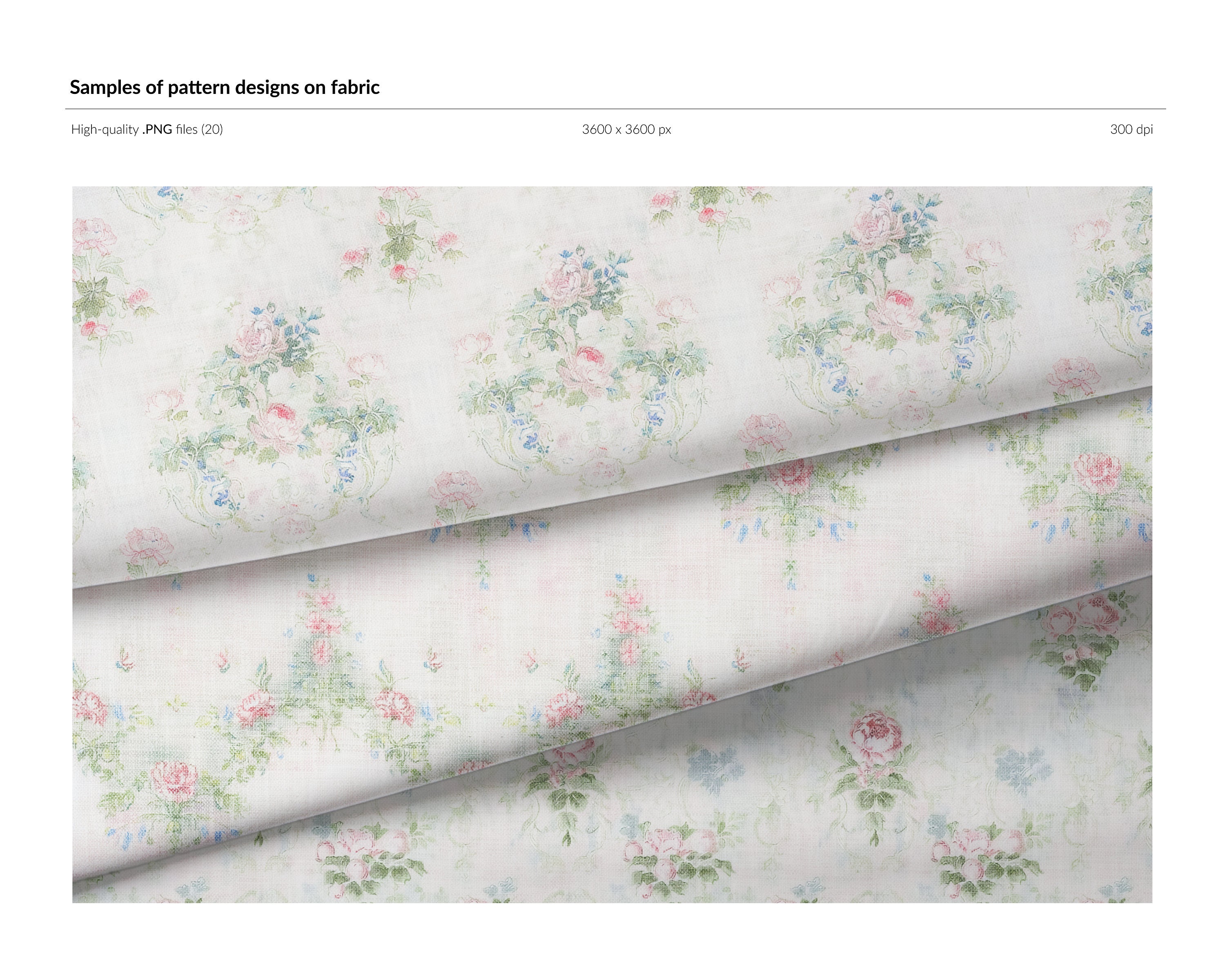 Cottagecore Digital Papers, Pastel Renaissance, Vintage Floral Fabric ...