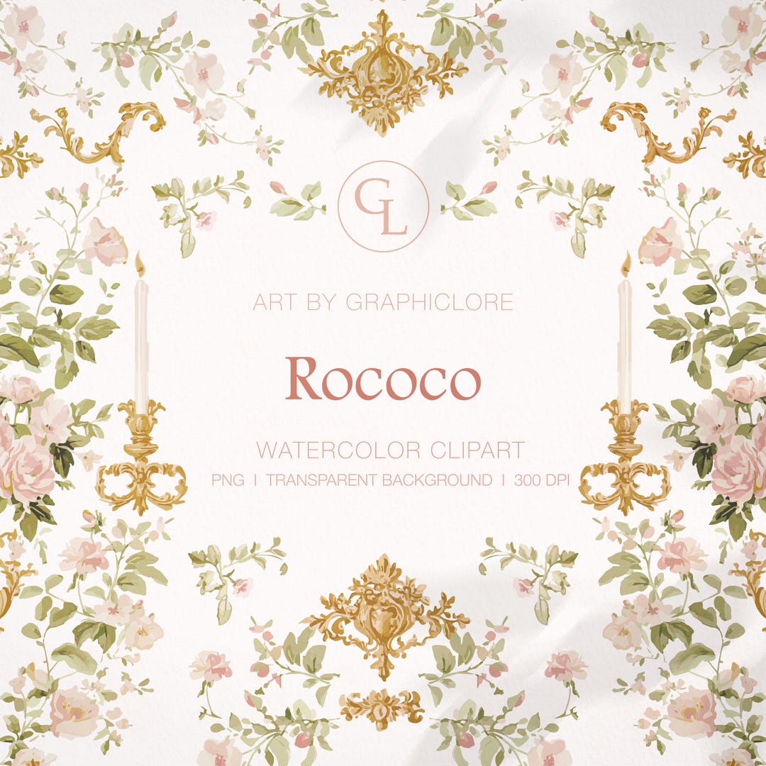 French Watercolor Clipart, Botanical Illustrations for Wedding ...