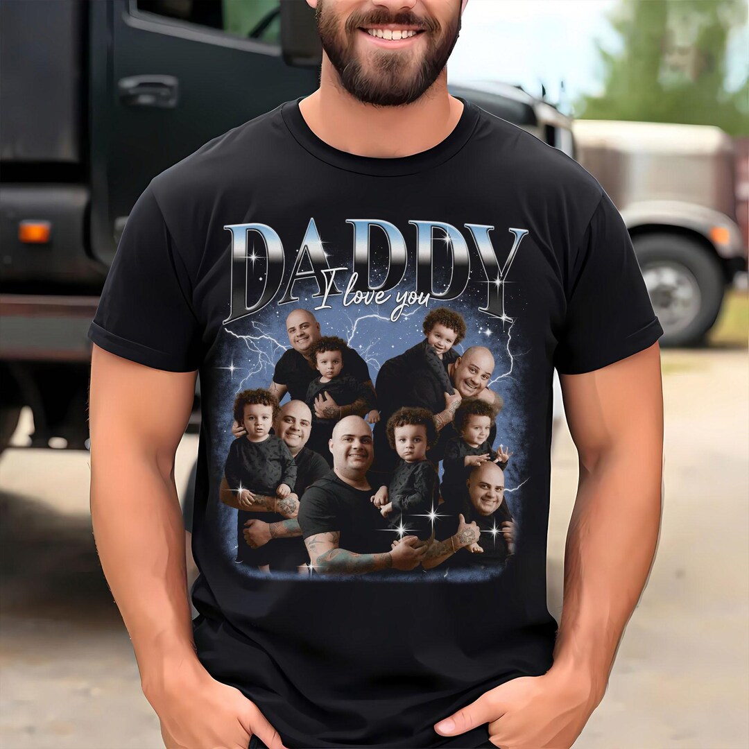 Custom Bootleg Dad Shirt With Photo & Name, Personalized Father’s Day ...