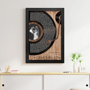 Vinyl Record Custom Song Lyrics Wedding Anniversary Gift Our First ...