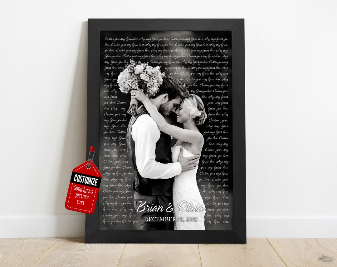 Custom Song Lyrics With Photo Personalized, First Dance Song Lyrics ...