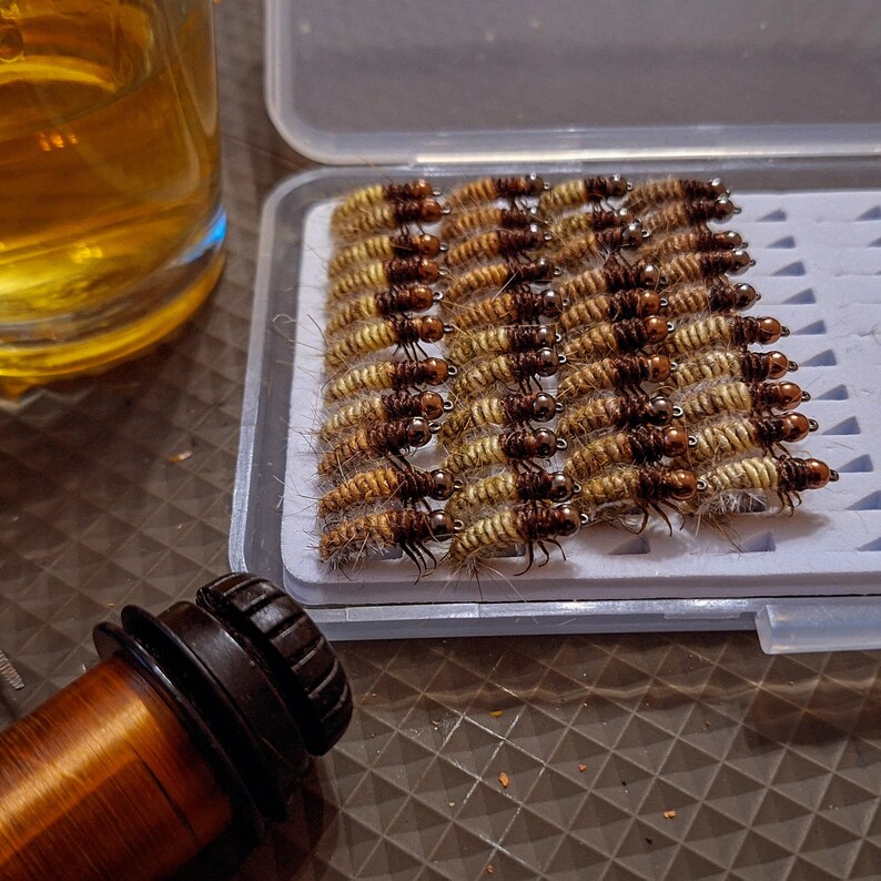 Fly Fishing - Caddisfly Larva Realistic - Trout, Grayling, Barbel - Etsy