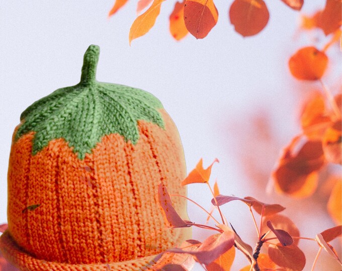 Perfect Pumpkin Hat done With 2 Needles for the Family - Etsy