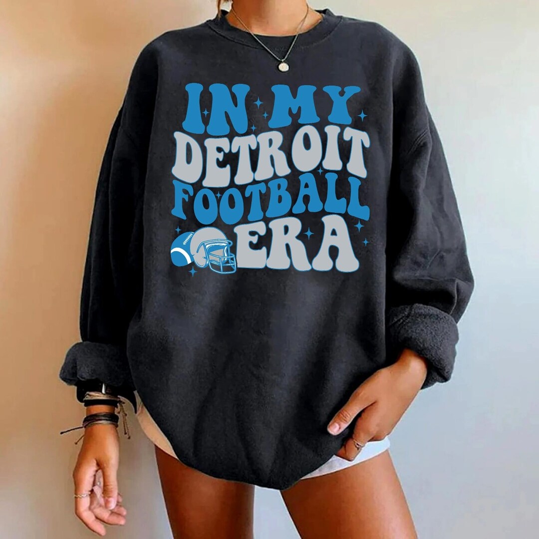Vintage Detroit Football Crewneck Sweatshirt, in My Detroit Football ...