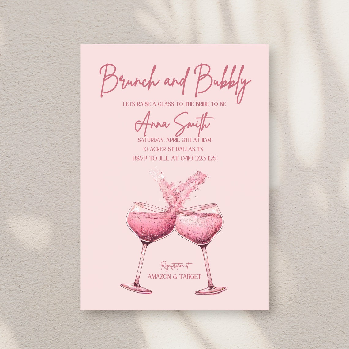 Editable Hens Party Invitation Template Brunch and Bubbly Printable ...