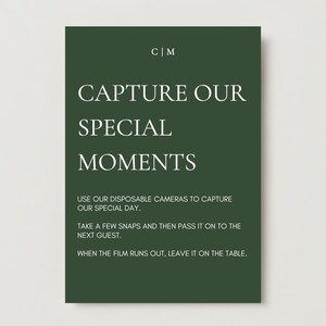 Editable Camera Instruction Display DIY Template for Wedding Guests ...