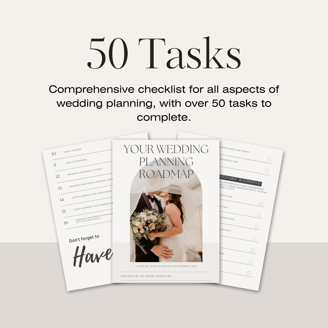 The Ultimate Wedding Timeline Template Printable PDF Bridal Checklist ...