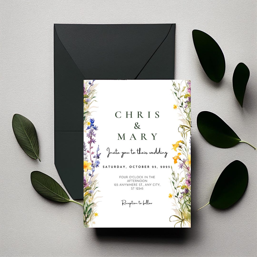 Editable Ceremony Invitation Set Canva Marriage Announcement Custom ...