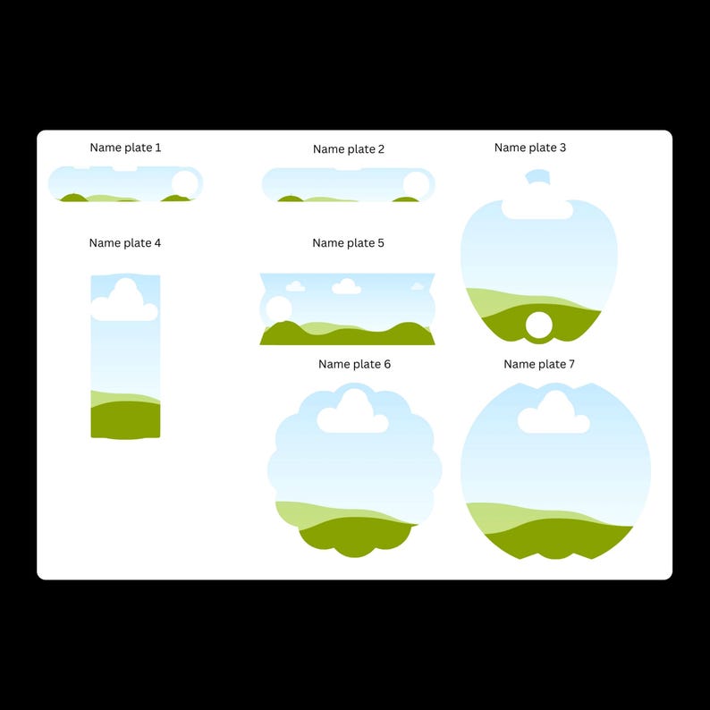 Canva 40oz Stanley Tumbler Name Plate Template Bundle Name Tag Name ...