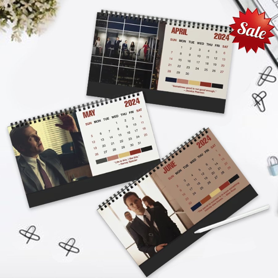 2024 Suits Desk Calendar, Suits Wall Calendar 2024, 2024 TV Show ...