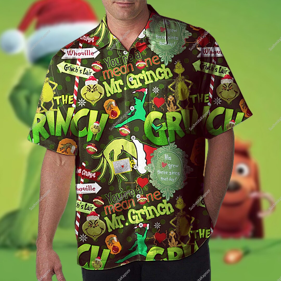 Hot Grinch Hawaiian Shirt, the Grinch Movie T-shirt, Christmas Gift for ...