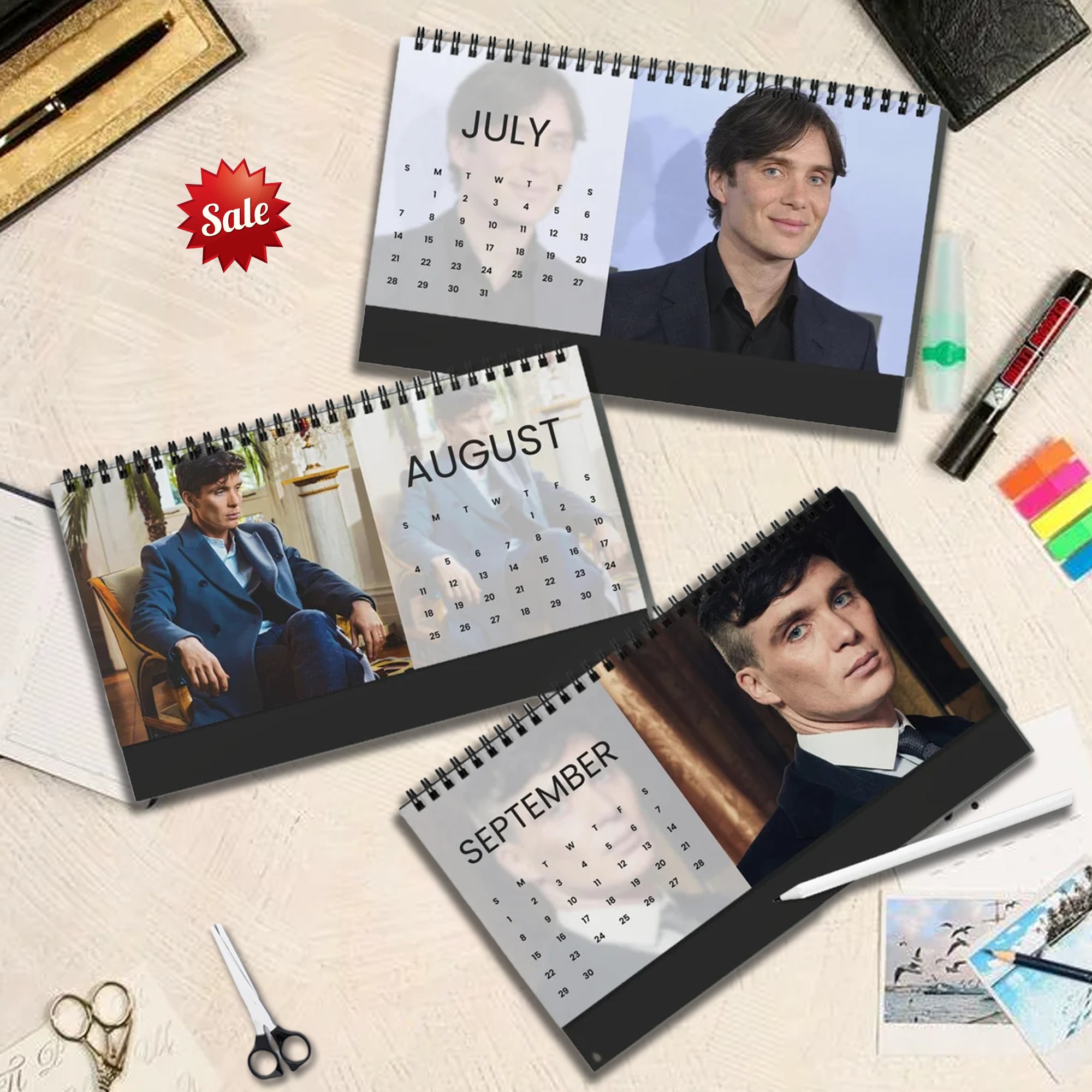 2024 Cillian Murphy Desk Calendar, Oppen-heimer, Peaky Blinders Wall ...
