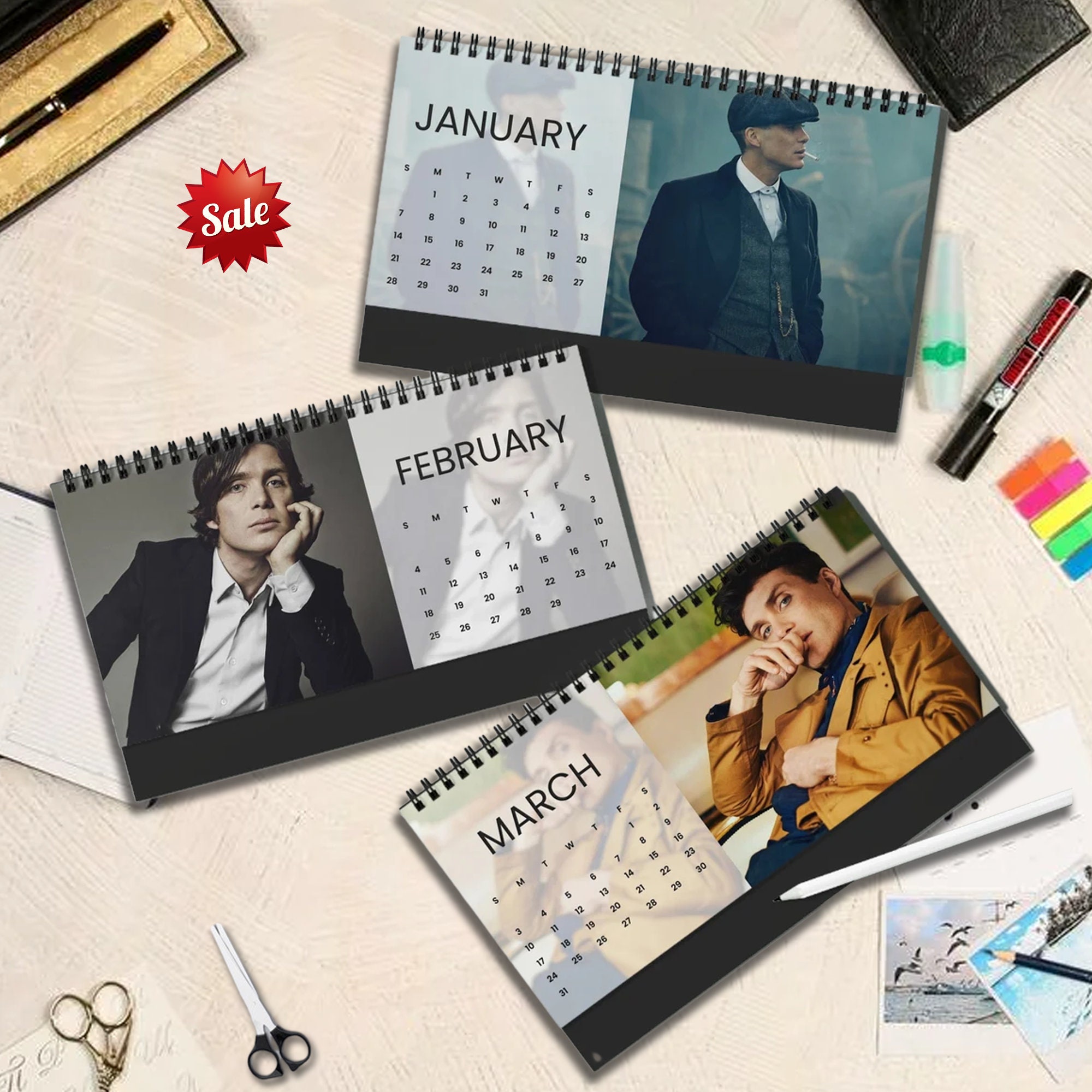 2024 Cillian Murphy Desk Calendar, Oppen-heimer, Peaky Blinders Wall ...