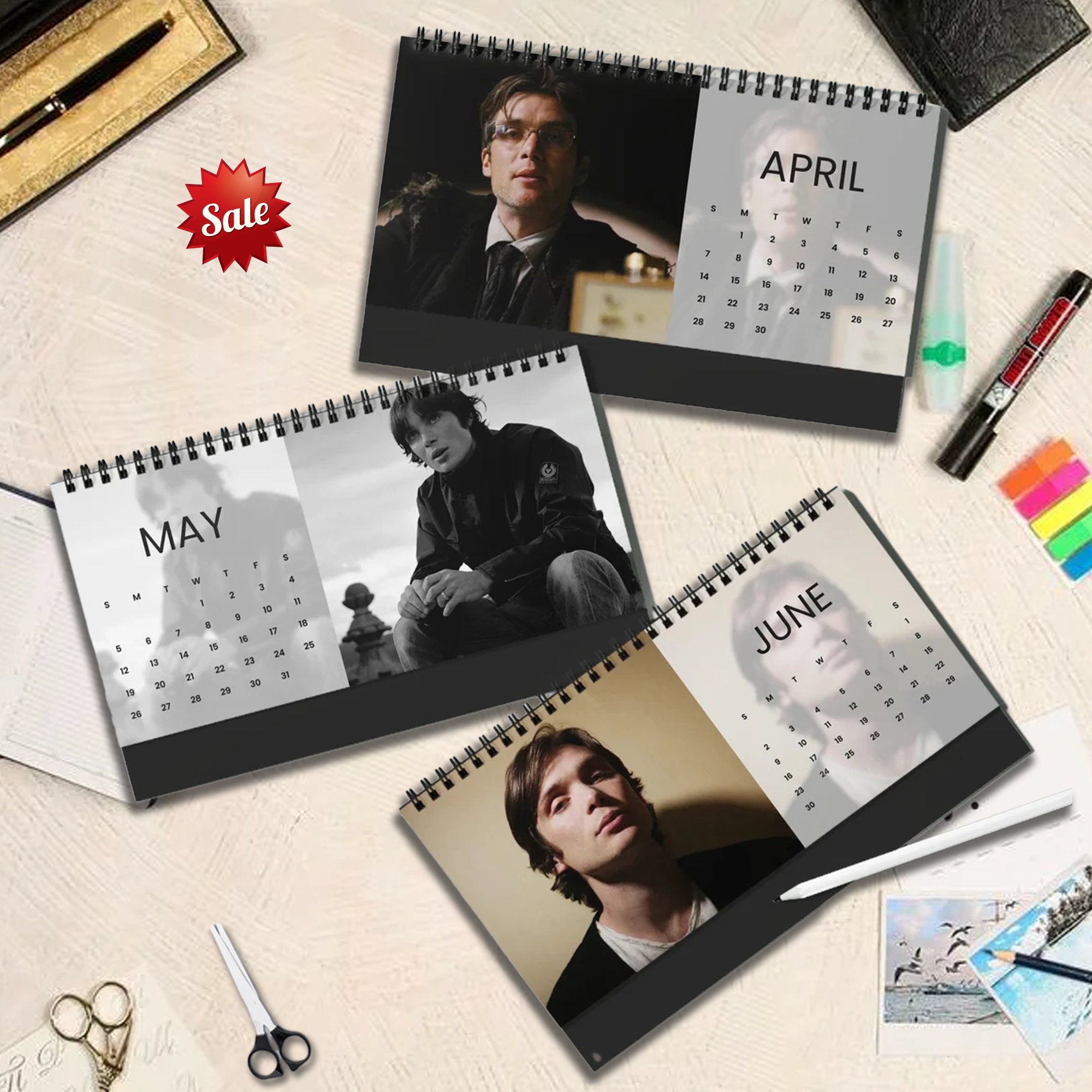 2024 Cillian Murphy Desk Calendar, Oppen-heimer, Peaky Blinders Wall ...