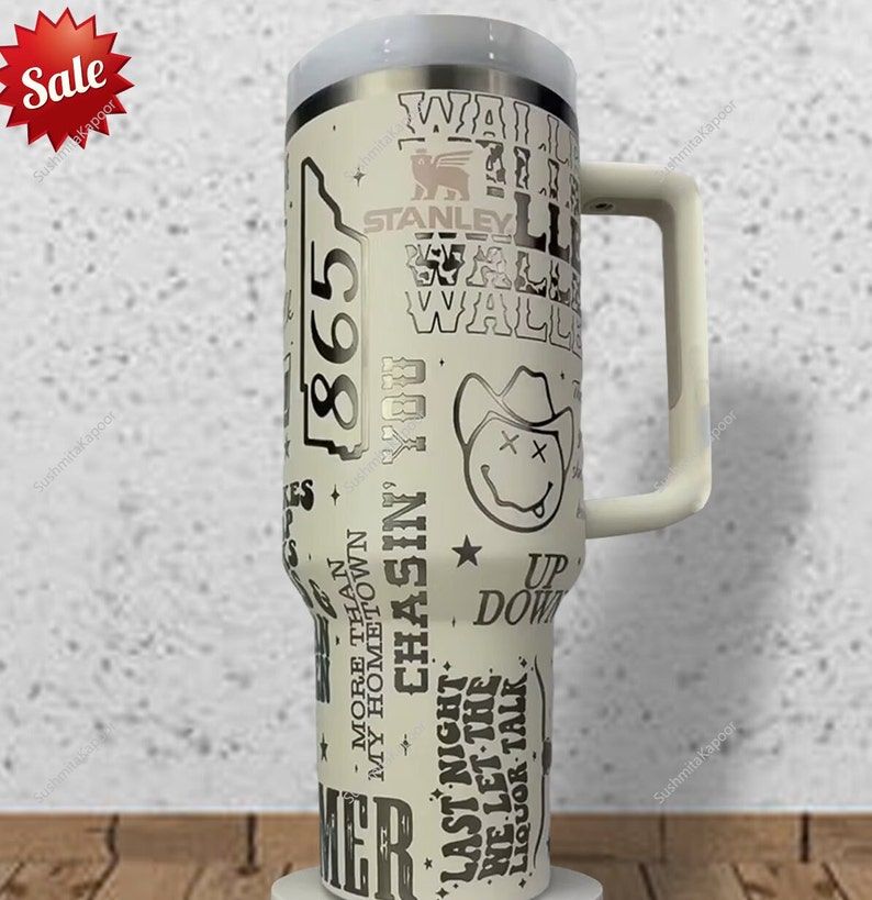 Morgan Wallen Signature Engraved 40oz Tumbler, Country Music Stanley ...