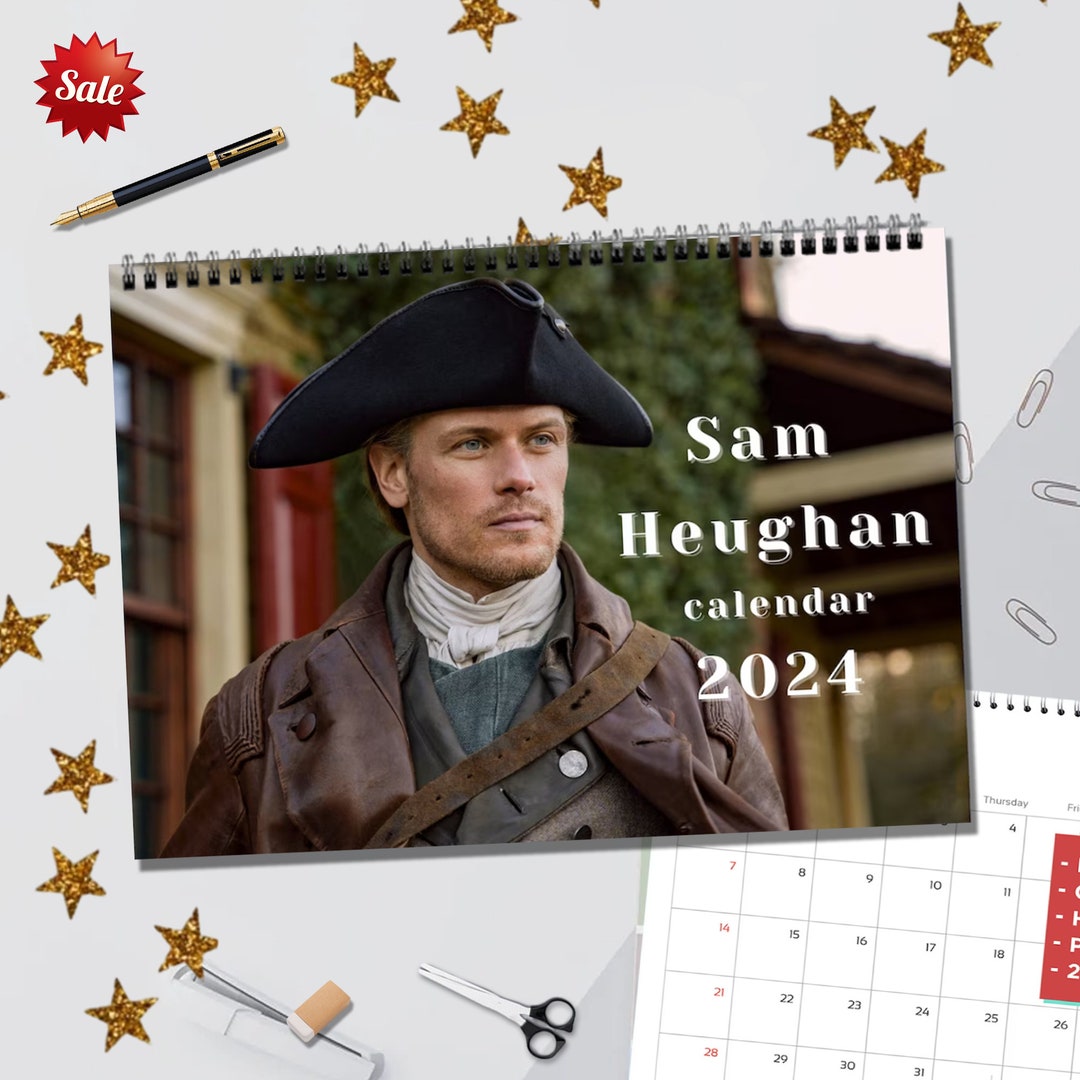 2024 Sam Heughan Wall Calendar, Celeb Calendar, Sam Heughan 2024 ...
