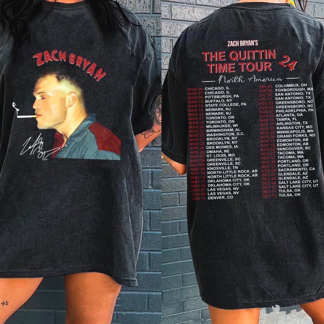 Zach Bryan the Quittin Time Tour 2024 Shirt, the Quittin Time Tour 2024 Shirt, Zach Bryan ...