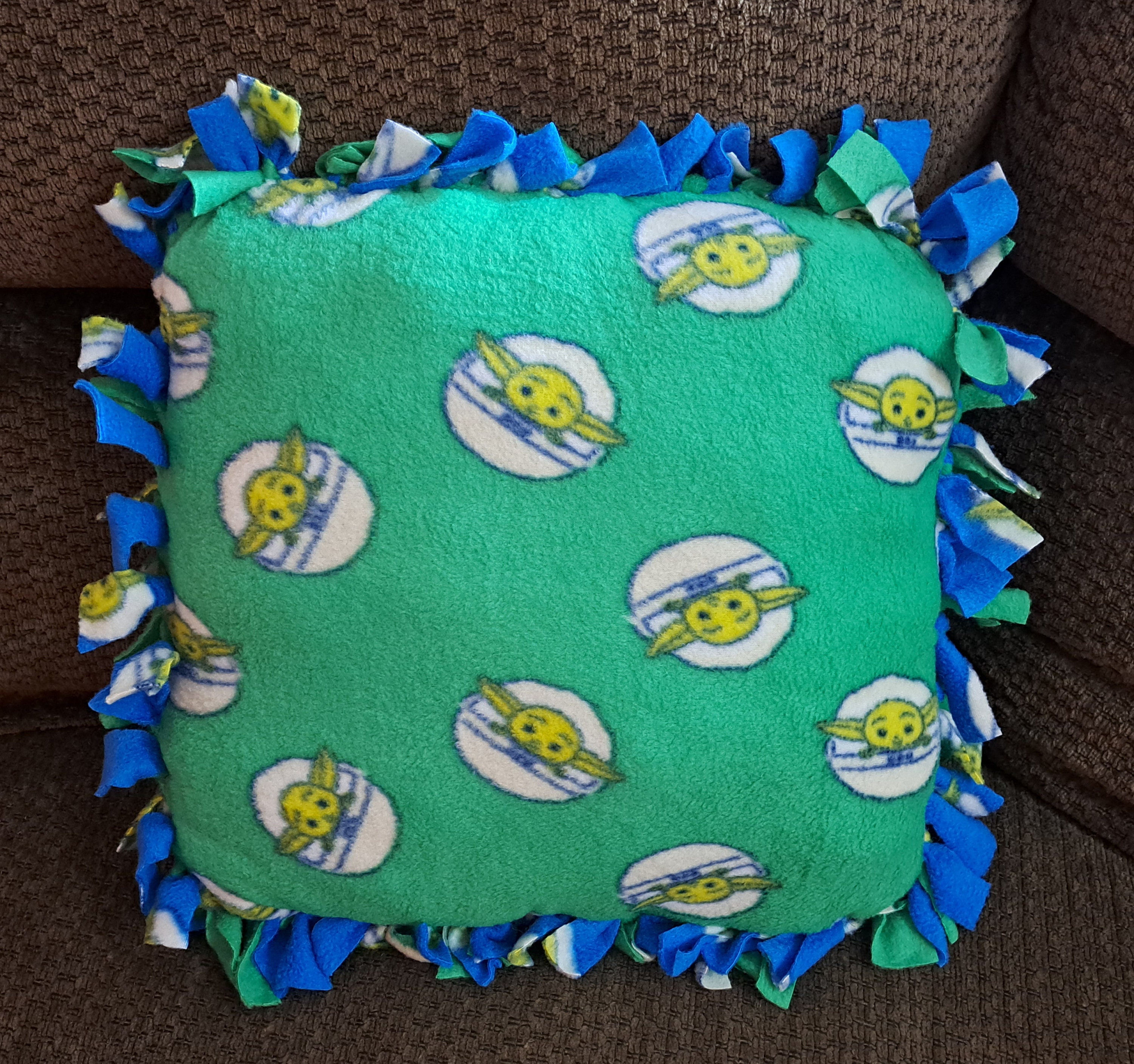 Set of 2 Handmade Baby Yoda Grogu Star Wars Double Sided Green and Blue ...