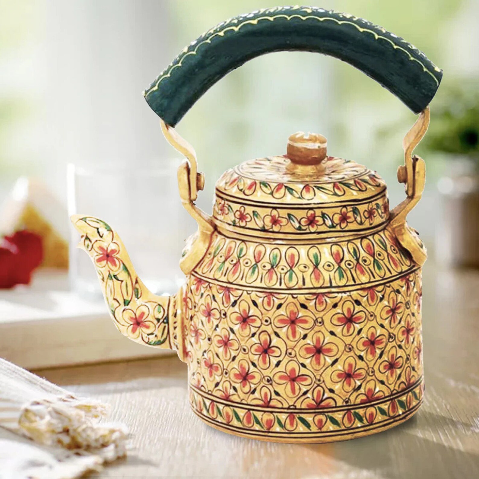 Handcrafted Tea Kettle Tea Serving Pot Christmas Gift Home Decor Dining ...