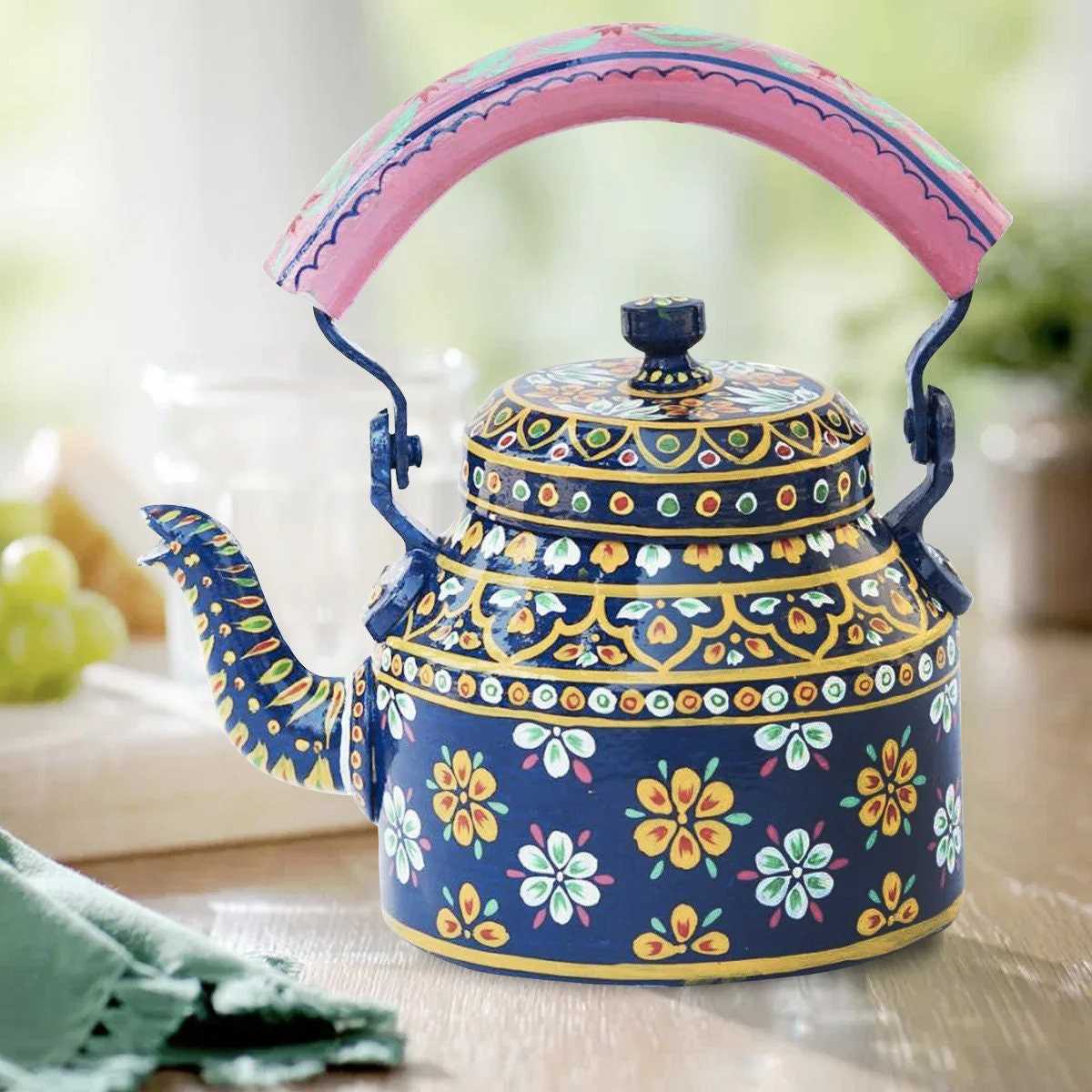 Handcrafted Tea Kettle Tea Serving Pot Christmas Gift Home Decor Dining ...