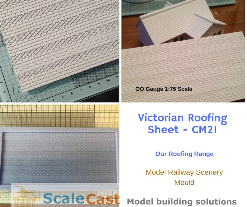 CM21 Victorian Roof Large Sheet Model Railway Scenery Mould - Etsy